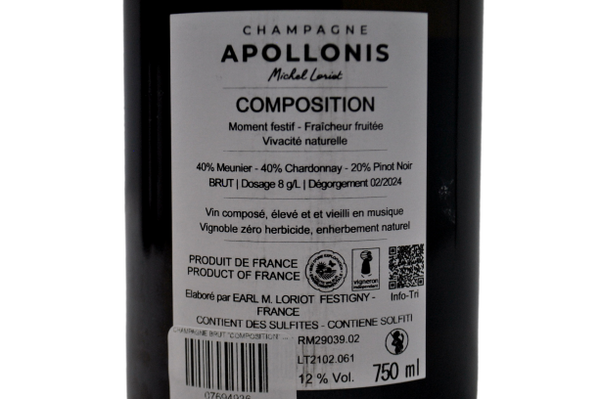 CHAMPAGNE BRUT "COMPOSITION" - APOLLONIS – 3K WINE