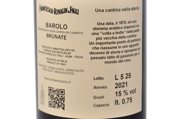 BAROLO DOCG "BRUNATE" 2021 - FRANCESCO RINALDI & FIGLI – 3K WINE